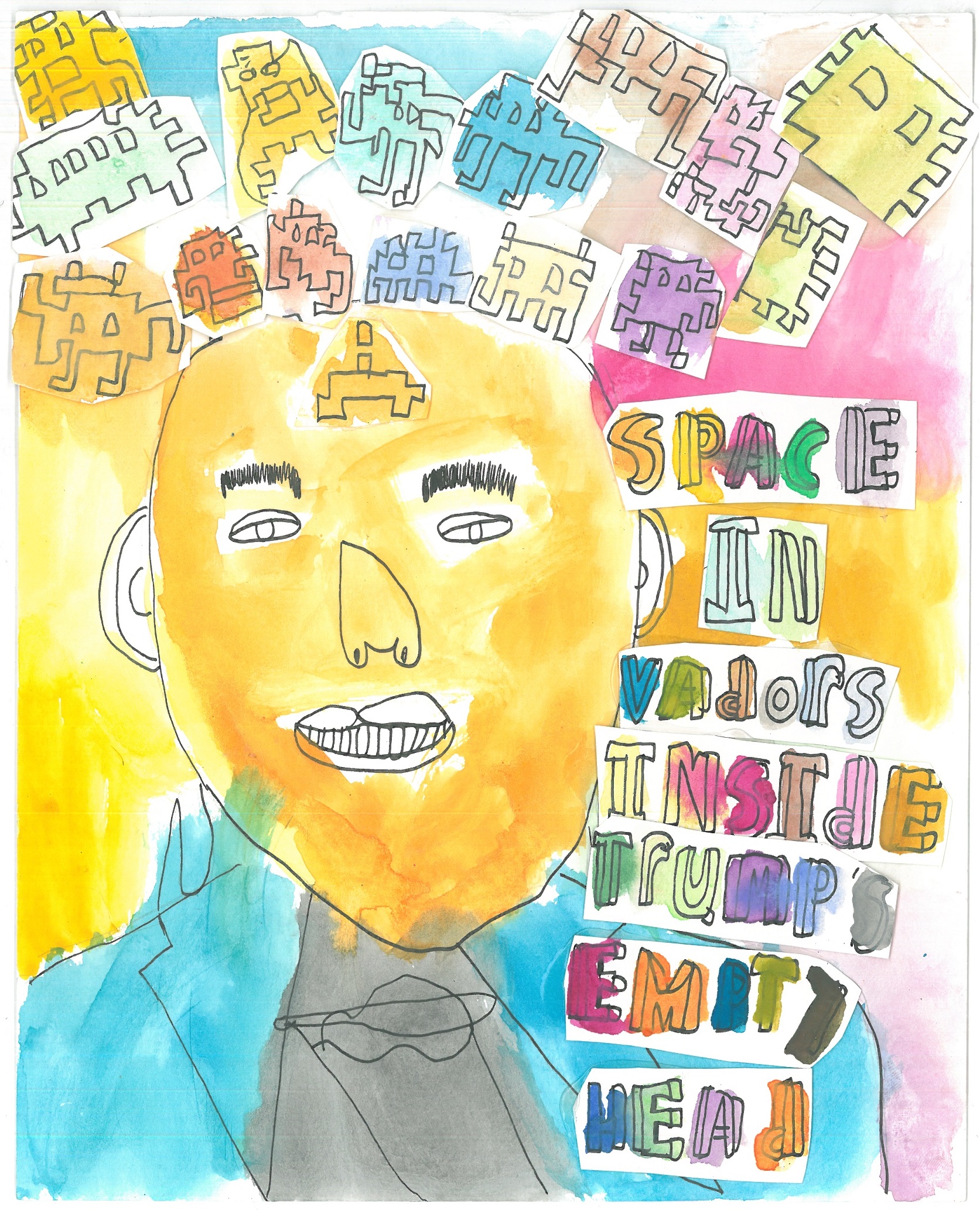 Space Invaders Inside Trump’s Empty Head | dpduckworth